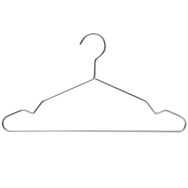 Heavy Duty Metal clothes Hanger 43cm Chrome 4.5mm Thick – Hangersforless